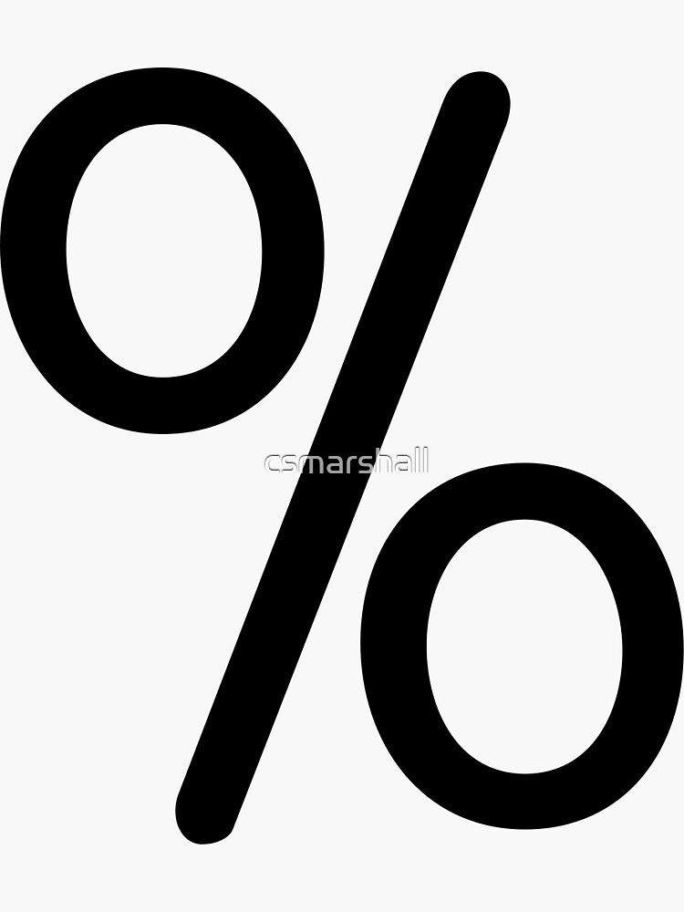"Percent Sign" Sticker for Sale by csmarshall | Redbubble