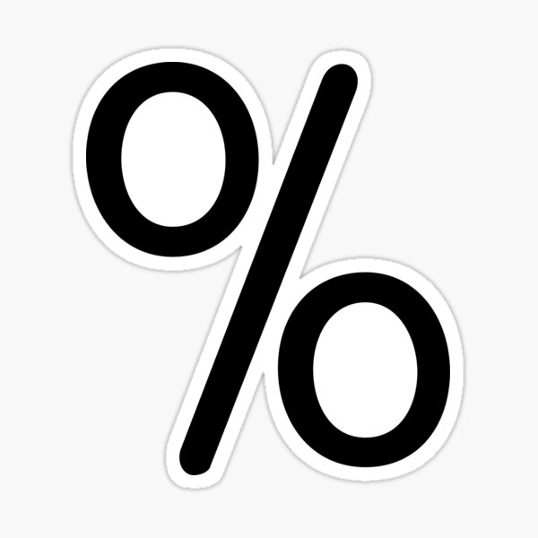 "Percent Sign" Sticker for Sale by csmarshall | Redbubble