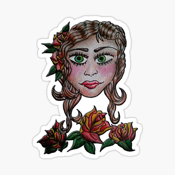 "Gypsy Tattoo _ Roses" Sticker for Sale by Mehdals | Redbubble