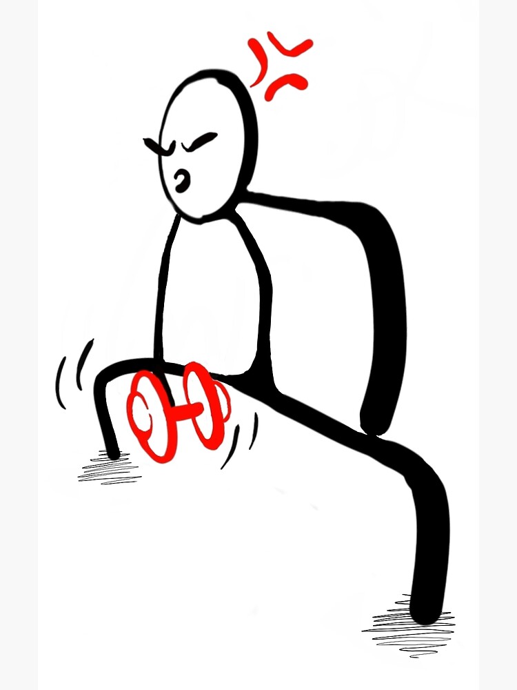 "Stickman Bicep Curl Workout" Poster by IconicFeel | Redbubble