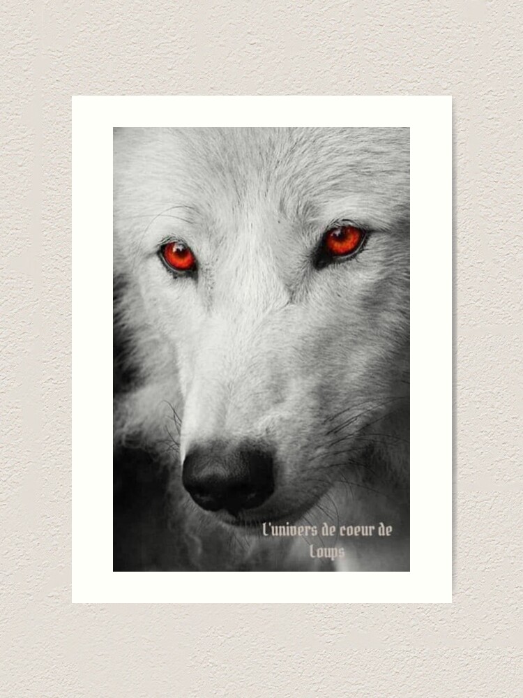 Impression artistique « Le loup aux yeux rouges », par fares-yahiaoui ...