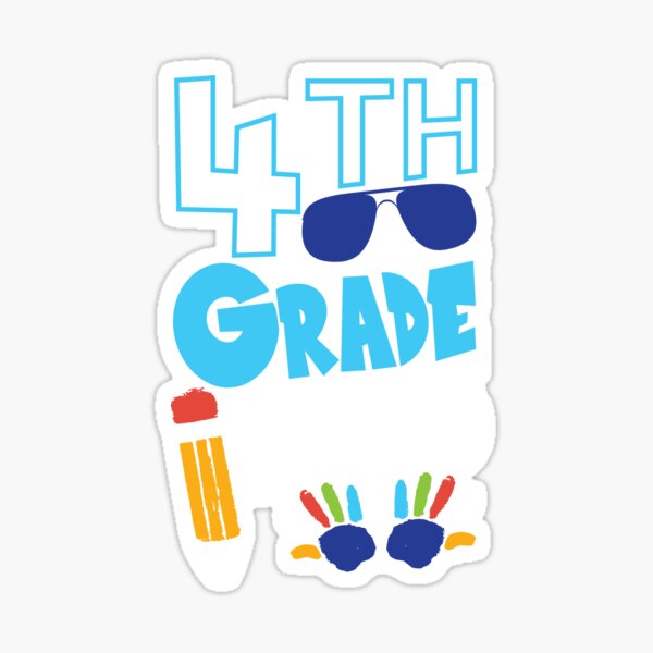 "4th Grade Swag Funny Boy Elementary School Student" Sticker for Sale ...