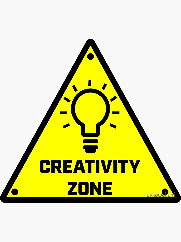 "Creativity Zone" Sticker for Sale by avkawakami | Redbubble