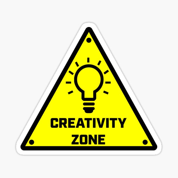 "Creativity Zone" Sticker for Sale by avkawakami | Redbubble