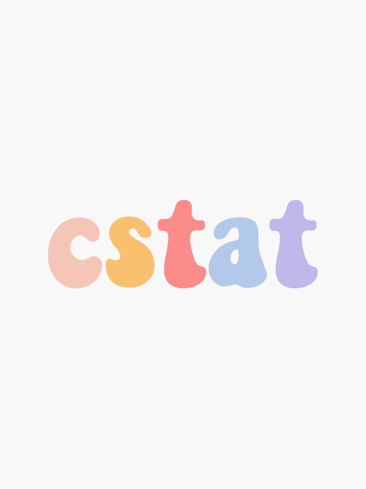 "cstat" Sticker by hyallthetime | Redbubble