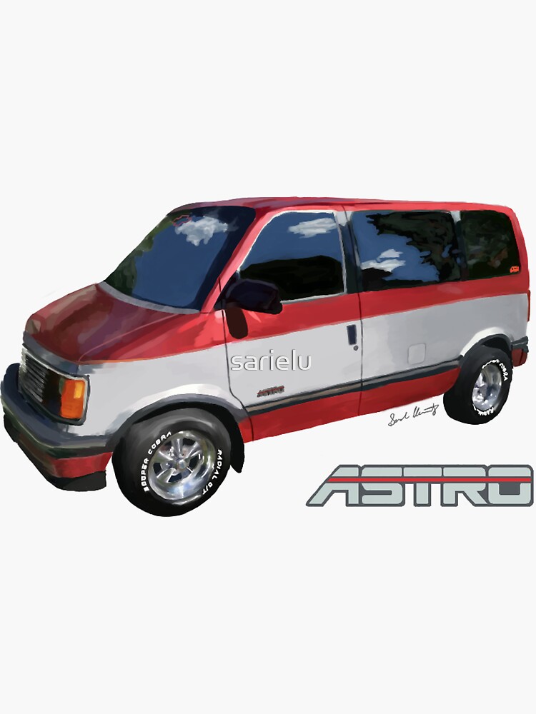 "Chevy Astro Van with Logo" Sticker for Sale by sarielu | Redbubble