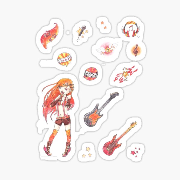"Aidoru Gyaru" Sticker for Sale by MoonyIsMoony | Redbubble