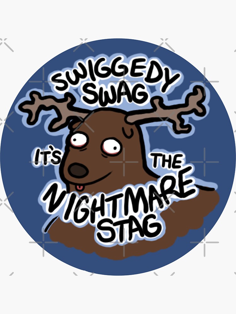 "Nightmare Stag" Sticker for Sale by geothebio | Redbubble