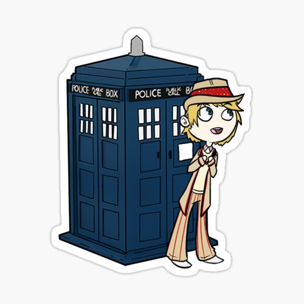 "5th Doctor" Sticker by FeralAntagonist | Redbubble