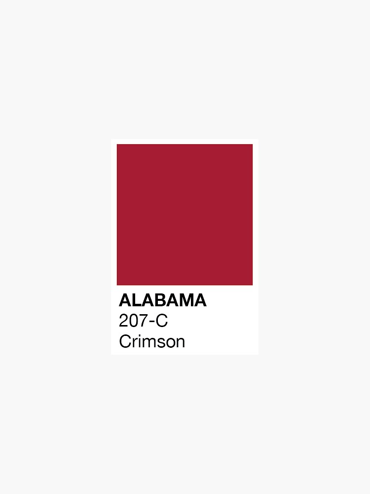 "Alabama Pantone Swatch" Sticker for Sale by ktp100 | Redbubble