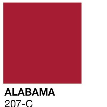 "Alabama Pantone Swatch" Sticker for Sale by ktp100 | Redbubble