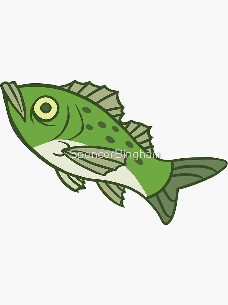 "Sea Bass Sticker" Sticker by SpencerBingham | Redbubble