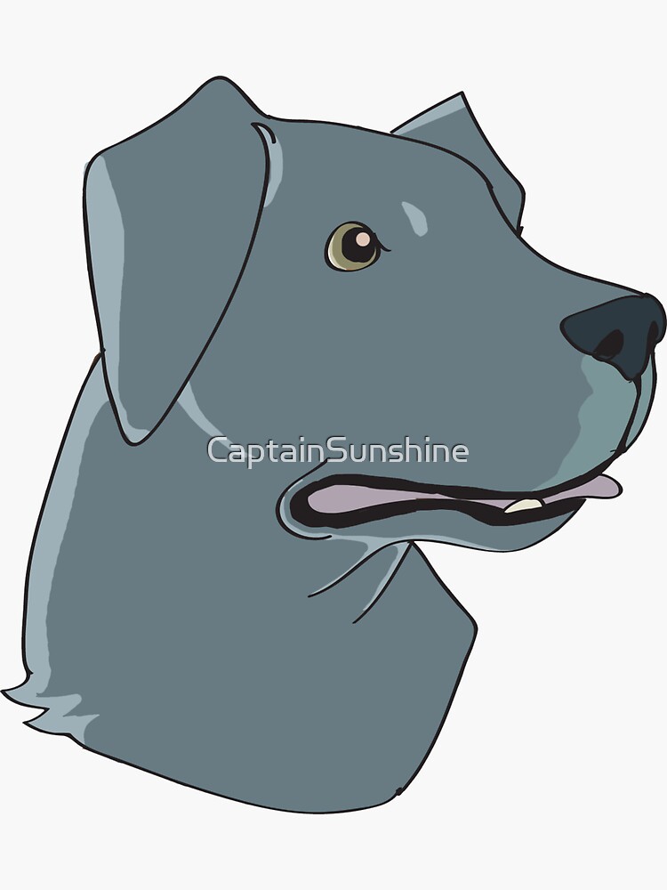 "Silver lab" Sticker by CaptainSunshine | Redbubble