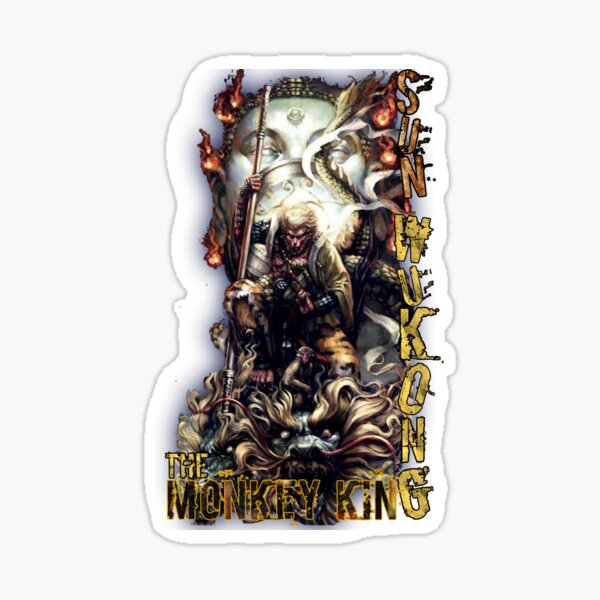 "Monkey king" Sticker for Sale by Agneev123 | Redbubble