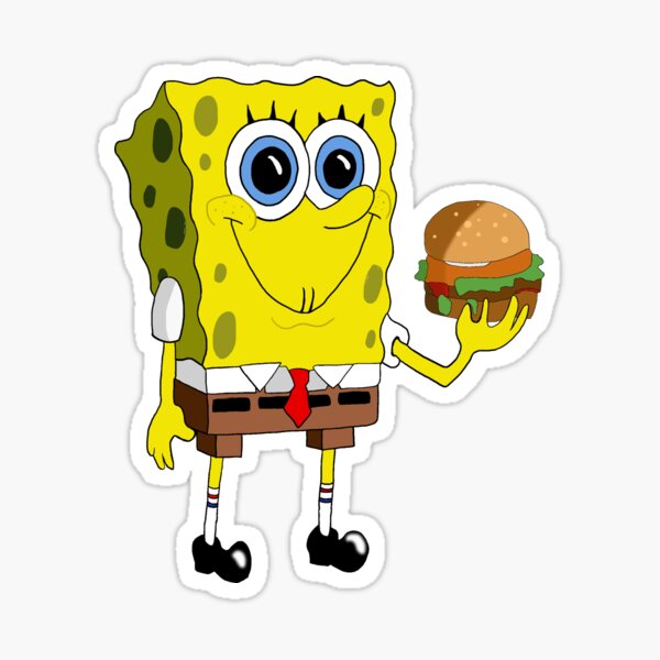 "Sponge Bob - Krabby Patty" Sticker for Sale by salodelyma | Redbubble