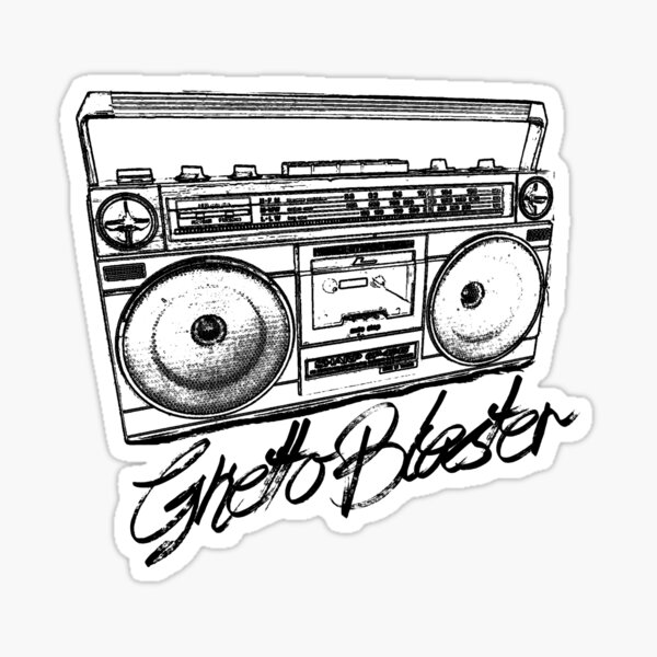 "Ghetto Blaster 80's Boombox" Sticker for Sale by NerdTown | Redbubble