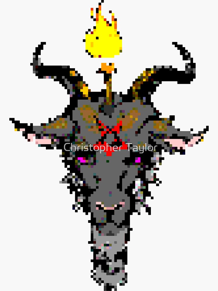 "Baphomet | 8 Bit Pixel Art " Sticker for Sale by ctaylorscs | Redbubble