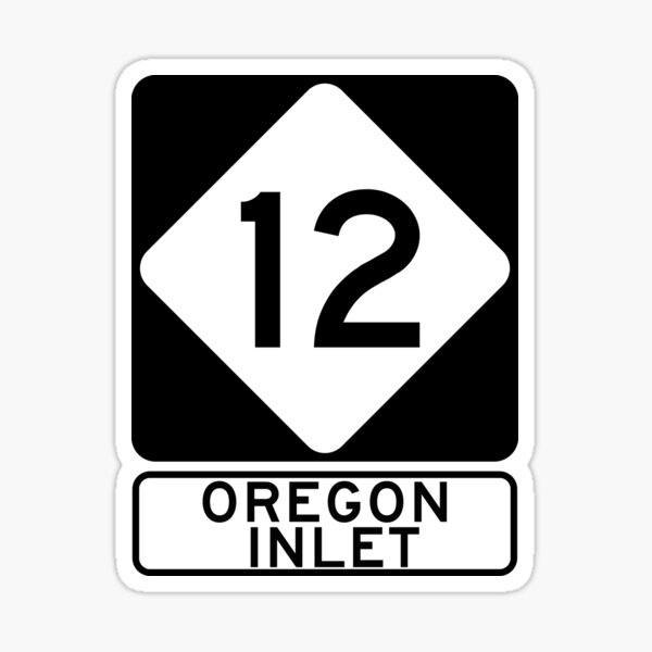 "NC 12 - Oregon Inlet" Sticker for Sale by NewNomads | Redbubble