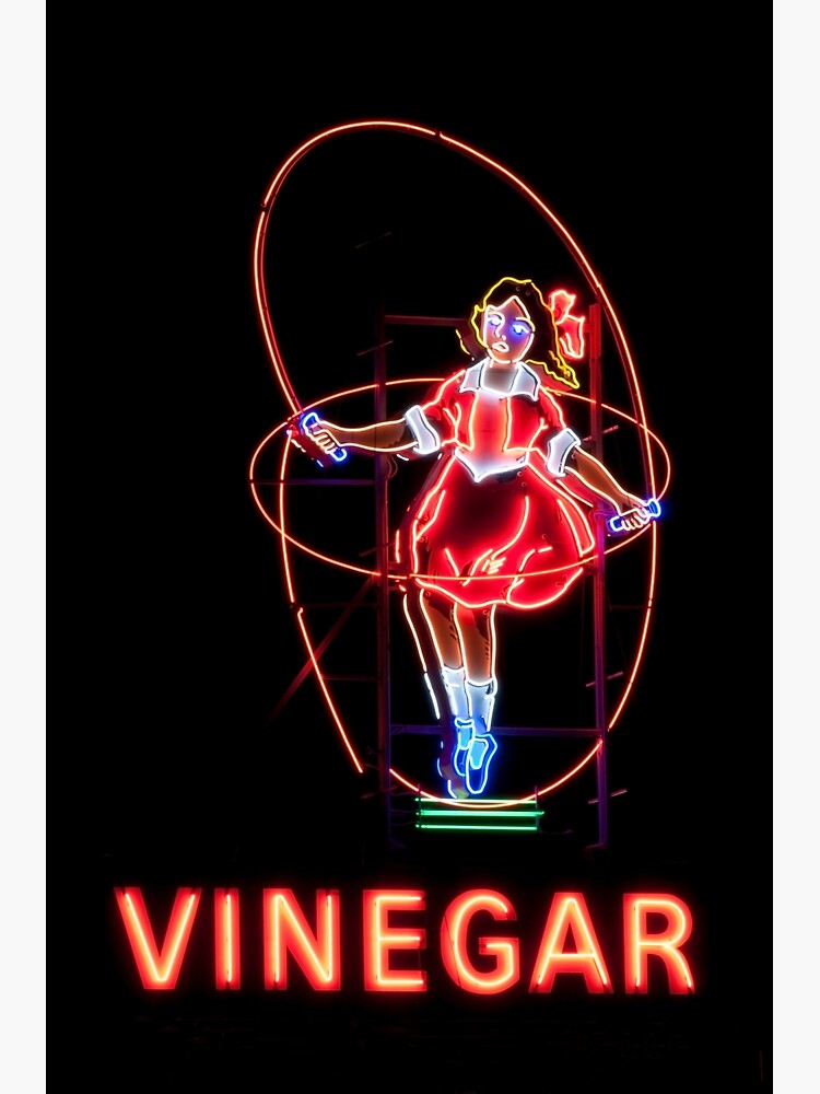 Neon Sign, Skipping Girl Vinegar, Melbourne, Australia Premium Matte ...