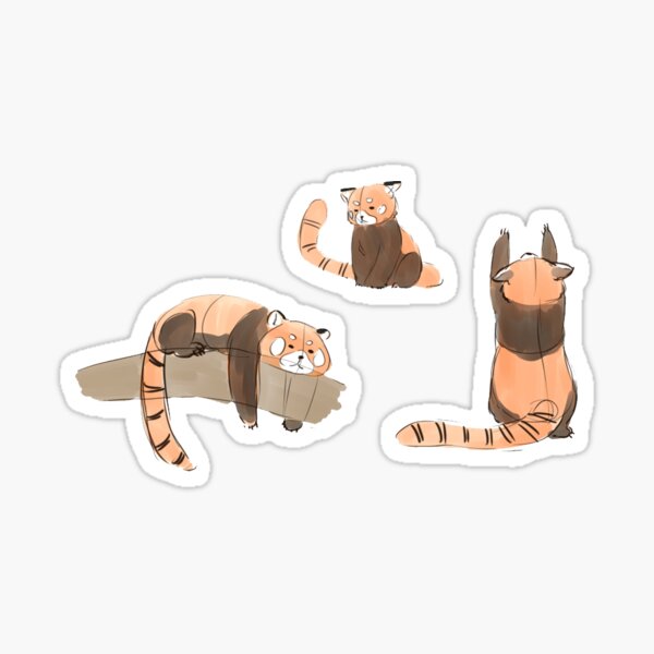 Red Panda Stickers | Redbubble