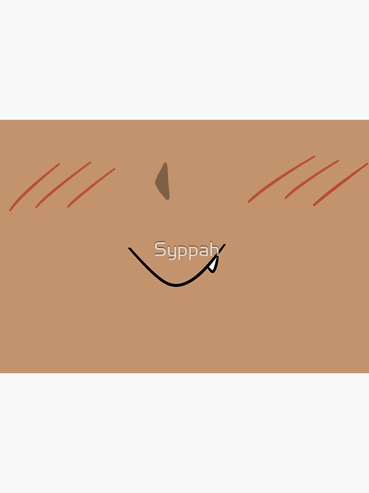 "Cute Fang Anime Girl Mouth - Tan" Sticker by Syppah | Redbubble