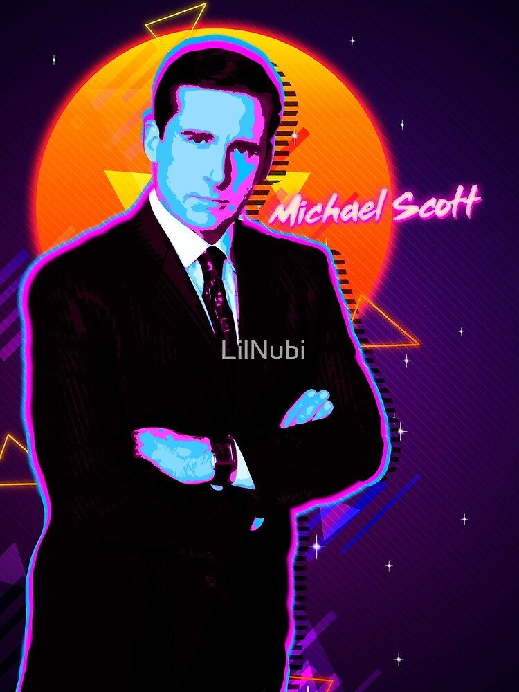 Poster « Affiche des années 80 de Michael Scott », par LilNubi | Redbubble