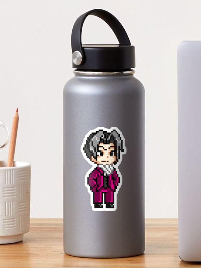 "Miles Edgeworth Pixel Sprite" Sticker for Sale by geekmythology ...