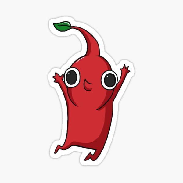 "Red Jumping Pikmin" Sticker by GeinaMM | Redbubble