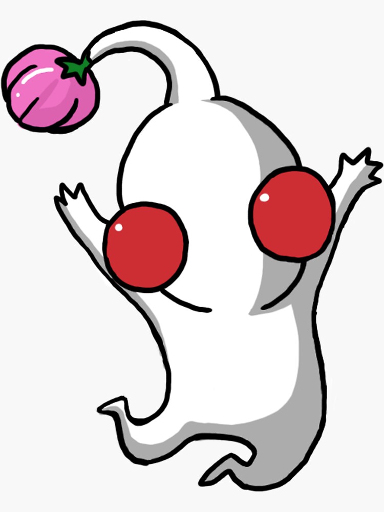 "White Jumping Pikmin" Sticker by GeinaMM | Redbubble