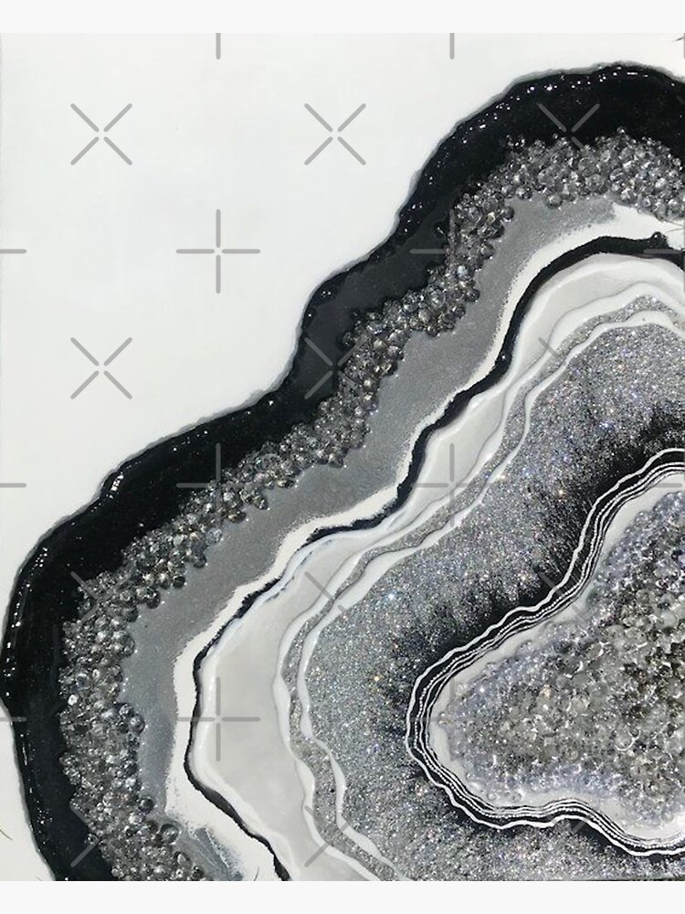 "Black Geode" Sticker by csachs | Redbubble