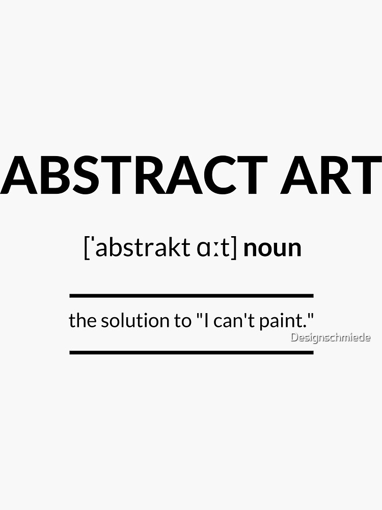 "Abstract Art Definition | Dictionary Collection" Sticker by ...