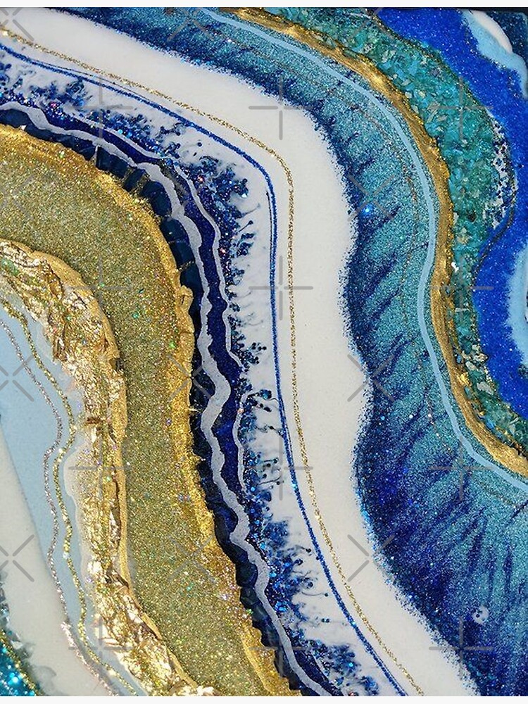 "Blue and Gold Geode" Poster for Sale by csachs | Redbubble