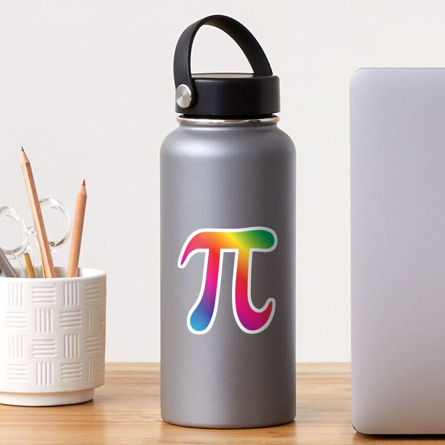 "Colorful pi symbol" Sticker for Sale by Mhea | Redbubble