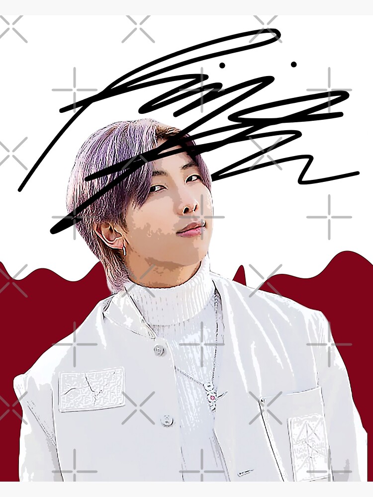 "RM- Autograph " Sticker for Sale by Kai-King88 | Redbubble
