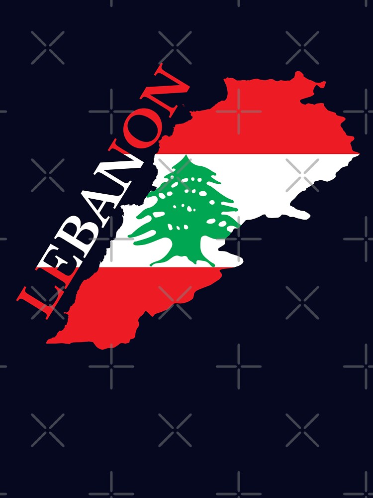 "Lebanon Flag Map" Essential T-Shirt for Sale by marosharaf | Redbubble