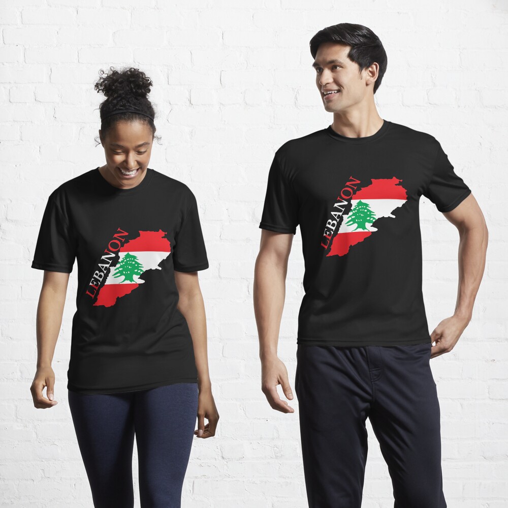 "Lebanon Flag Map" Essential T-Shirt for Sale by marosharaf | Redbubble