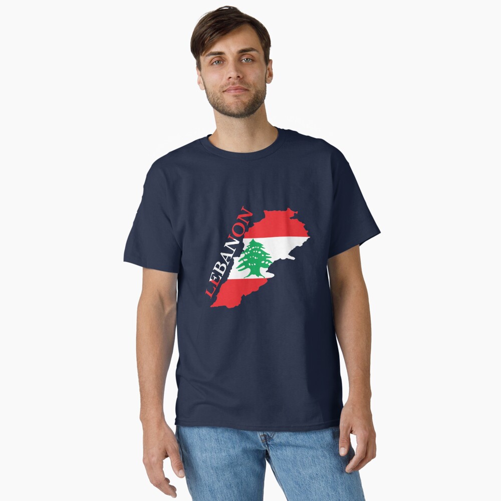 "Lebanon Flag Map" Essential T-Shirt for Sale by marosharaf | Redbubble