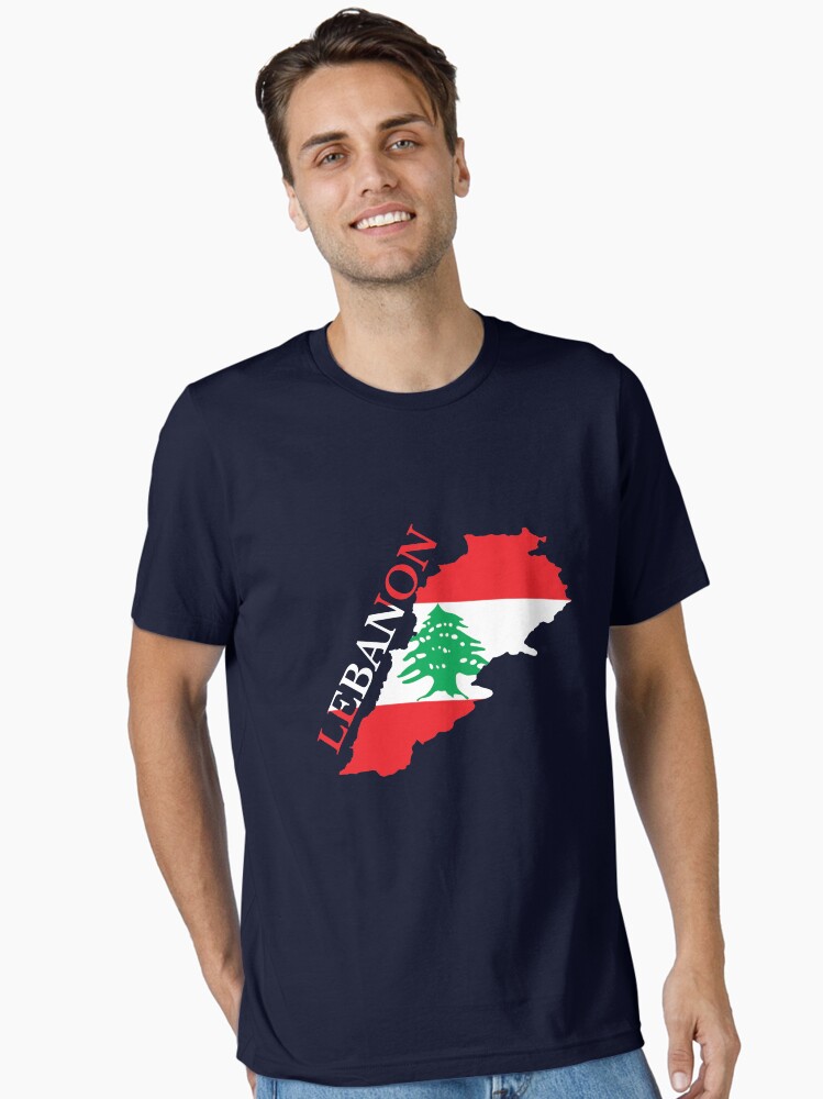 "Lebanon Flag Map" Essential T-Shirt for Sale by marosharaf | Redbubble