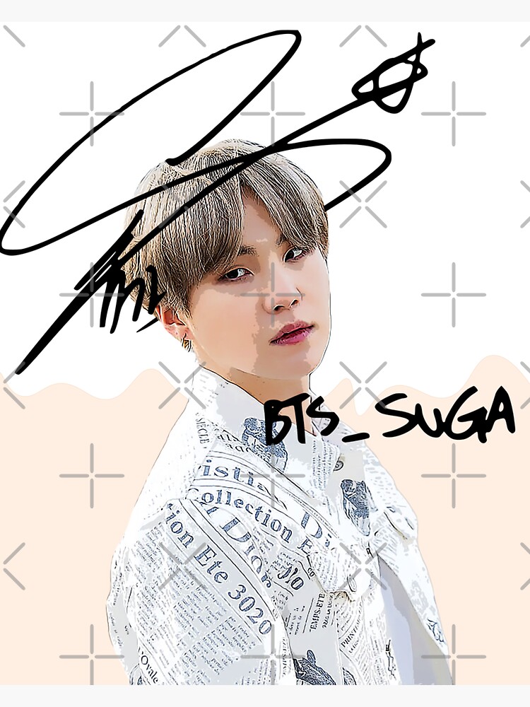 "SUGA- Autograph " Sticker for Sale by Kai-King88 | Redbubble