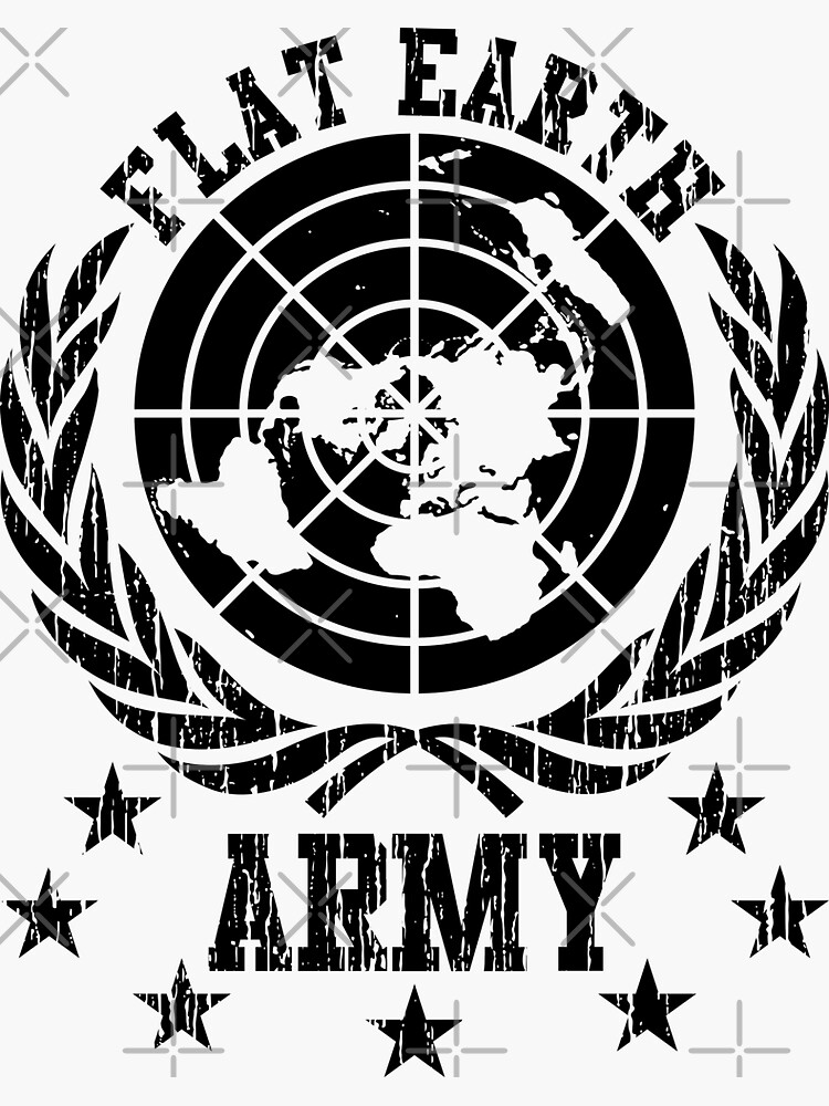 "Flat Earth Army Camo Design" Sticker for Sale by VectorDesigner ...