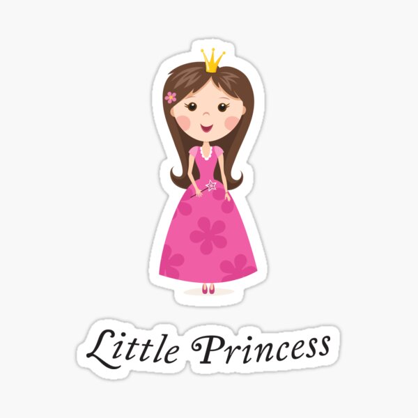 "Little pink princess sticker" Sticker by MheaDesign | Redbubble