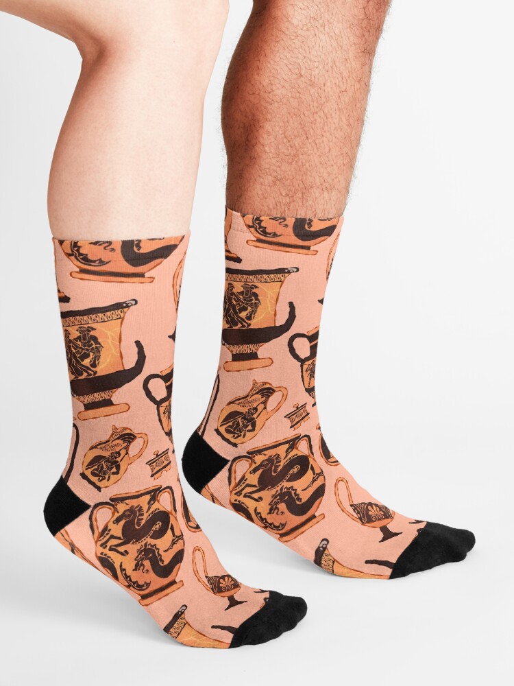 "Ancient Greek Pottery " Socks by fabiomancini | Redbubble