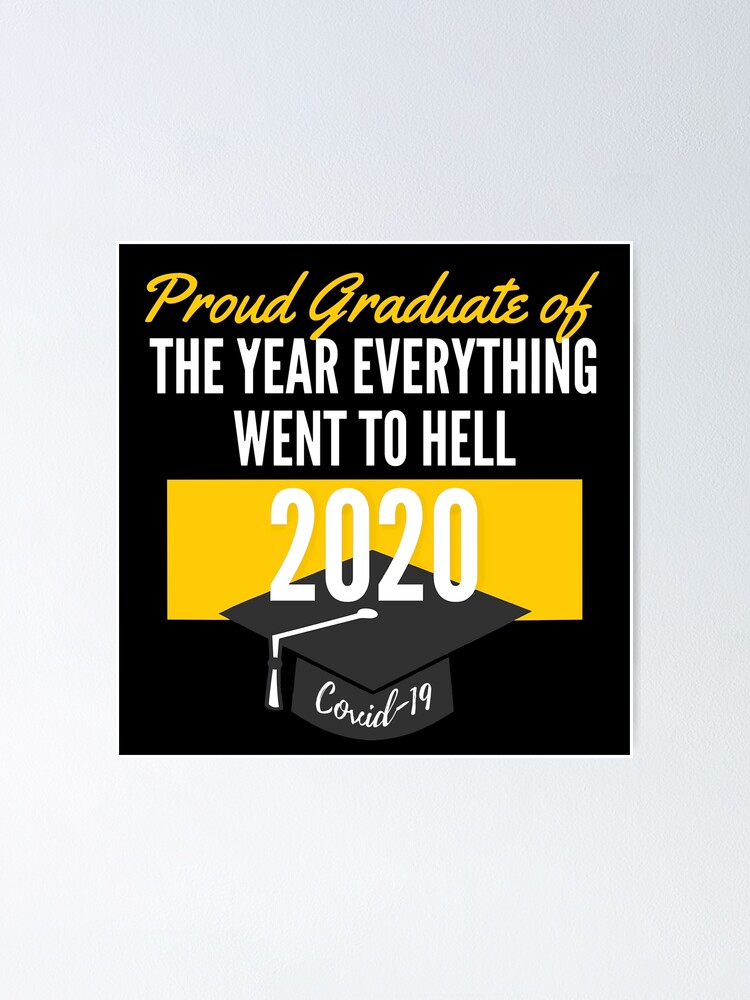 Poster « Coronavirus Class of 2020 Graduate Black and Gold UCF ...