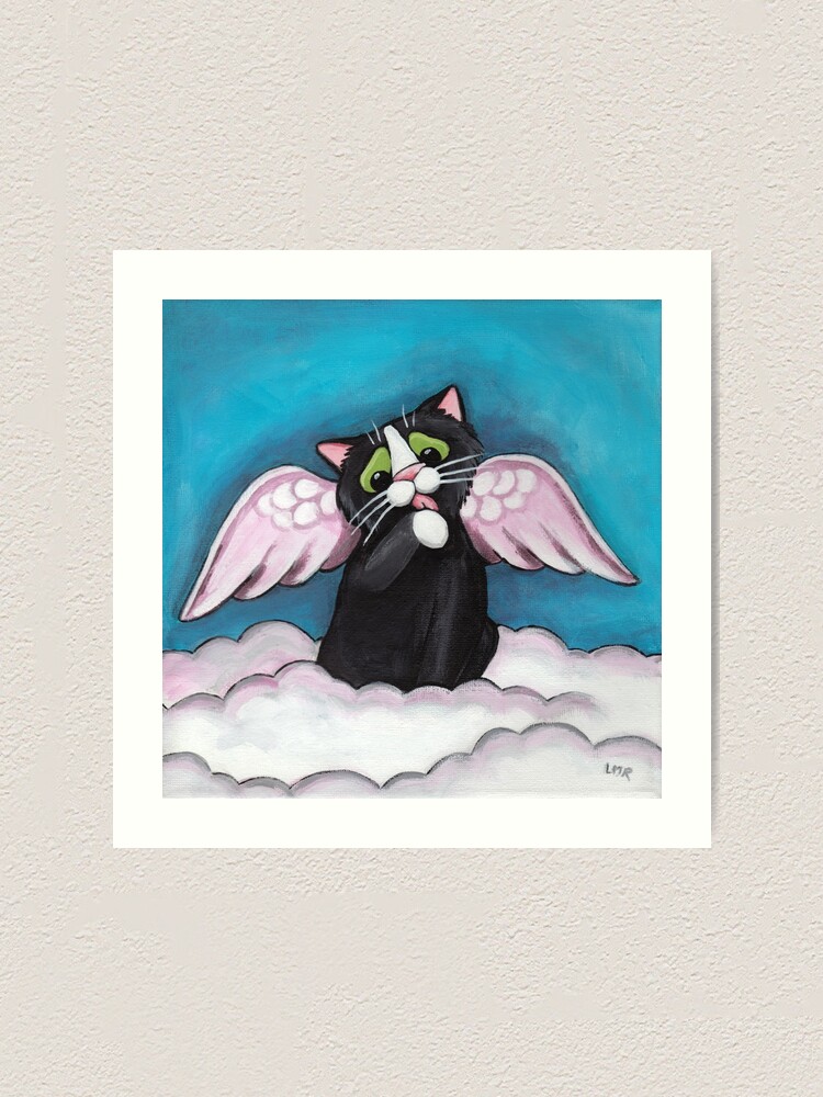 "Guardian Angel Cat" Art Print by LisaMarieArt | Redbubble