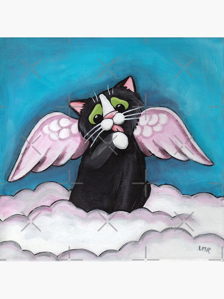 "Guardian Angel Cat" Art Print by LisaMarieArt | Redbubble