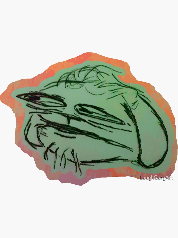 "Groggy Dog" Sticker by LaughGaryArt | Redbubble