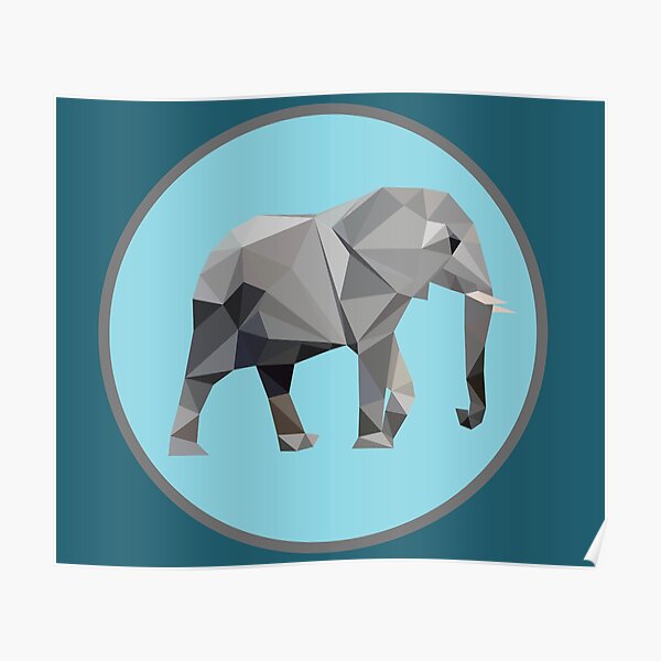 "Vector Elephant Graphic" Poster for Sale by felinedreams | Redbubble