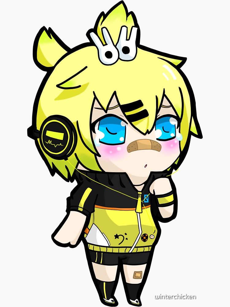 "Len Kagamine Stylish energy L" Sticker by winterchicken | Redbubble