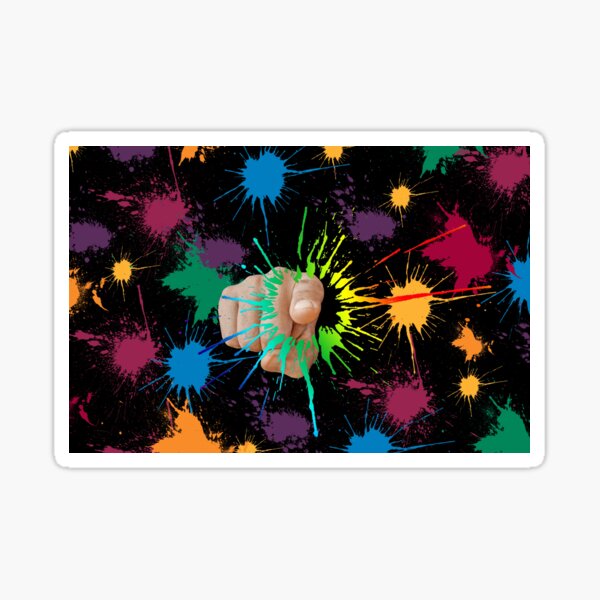 "Embroidery Side Finger" Sticker for Sale by PavelPol | Redbubble