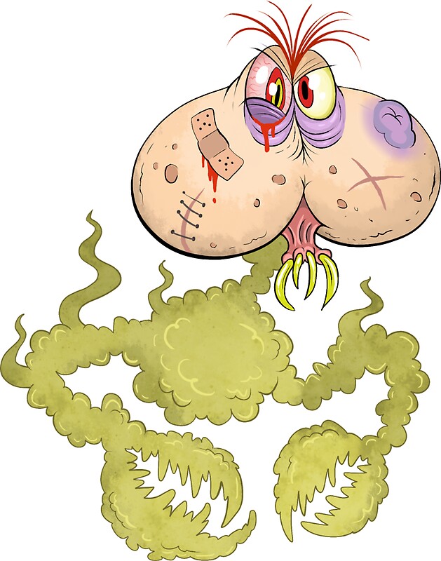 "Fart Monster" Stickers by bogleech | Redbubble